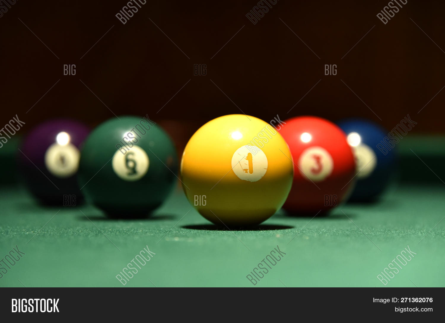 Billiard Balls Cue On Image & Photo (Free Trial) | Bigstock