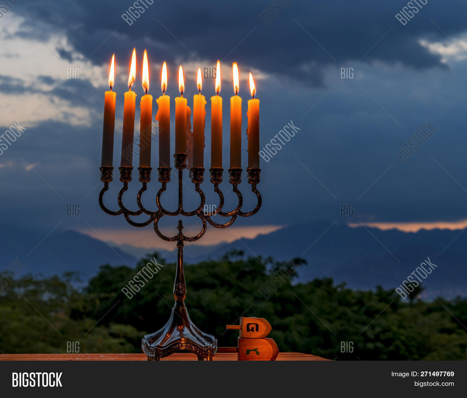 Menorah Burning Image & Photo (Free Trial) | Bigstock