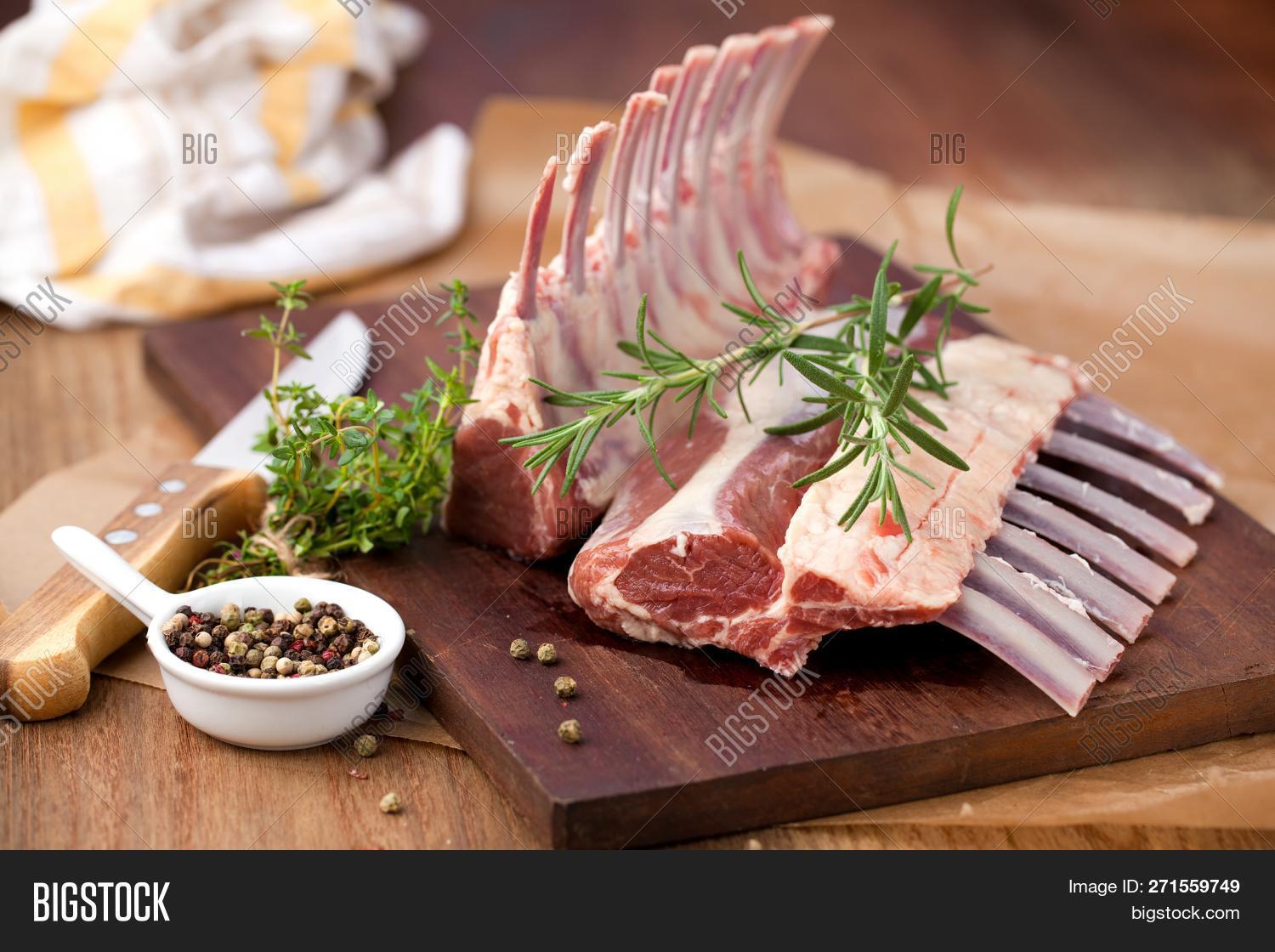 Rack Lamb , Raw Meat Image & Photo (Free Trial) | Bigstock