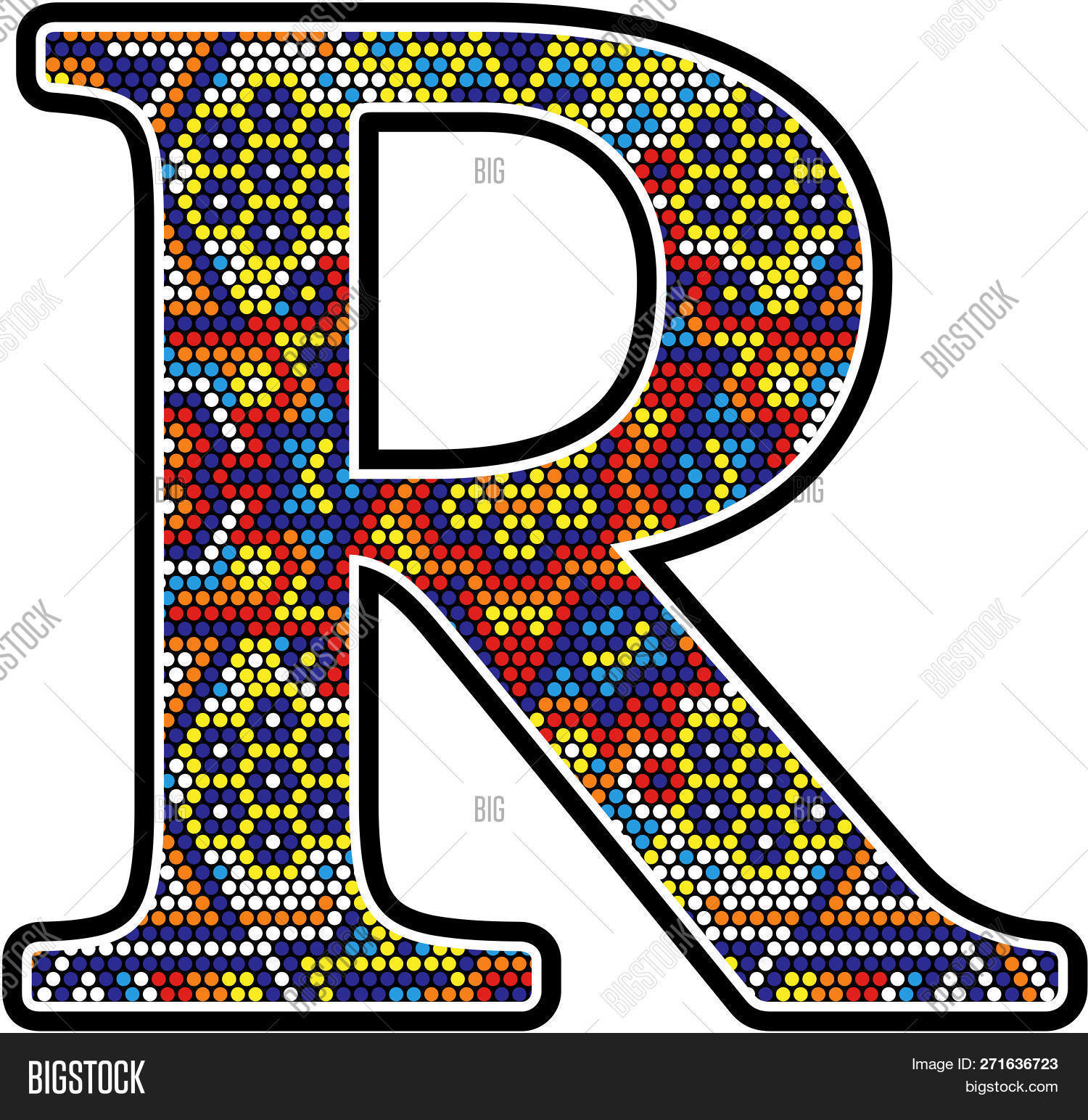 Initial R Colorful Vector & Photo (Free Trial) | Bigstock
