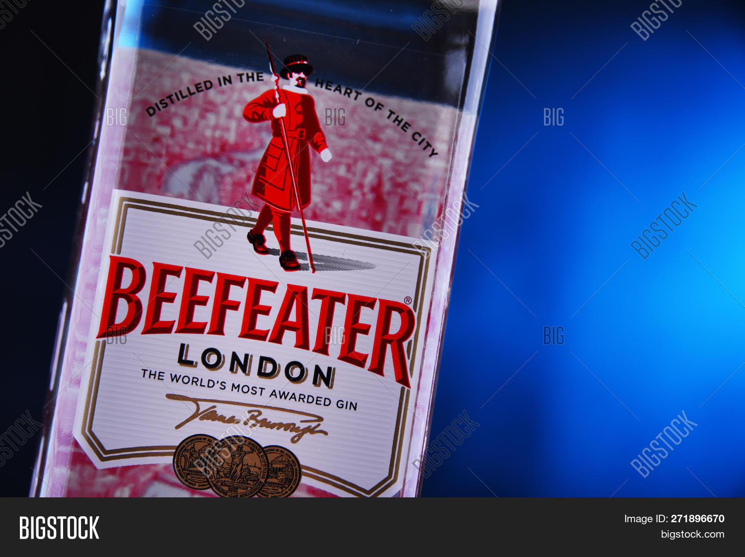 Bottle Beefeater Gin Image & Photo (Free Trial) | Bigstock