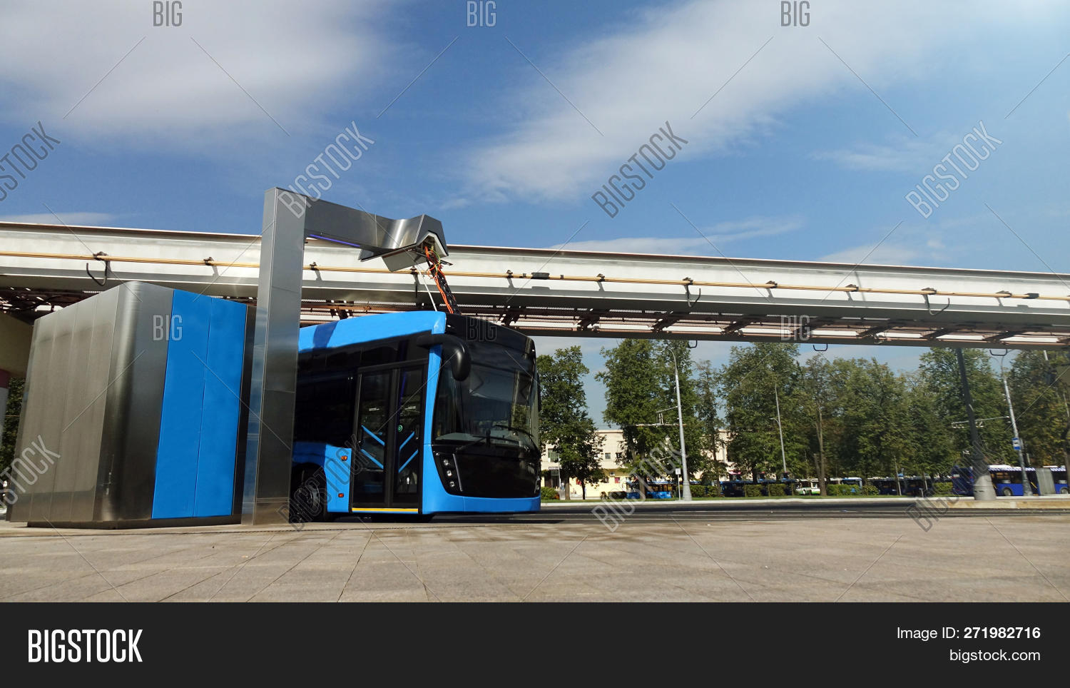 Blue Electric Bus Image & Photo (Free Trial) | Bigstock