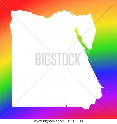 Egypt Map On Rainbow Image & Photo (Free Trial) | Bigstock