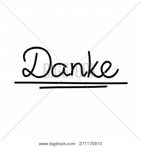 Danke German Text Vector & Photo (Free Trial) | Bigstock