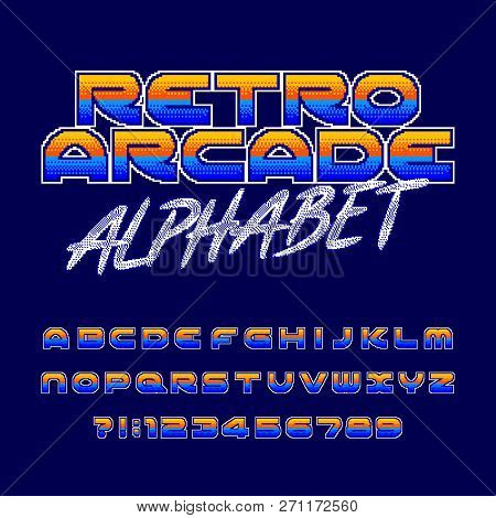 Retro Arcade Alphabet Vector & Photo (Free Trial) | Bigstock