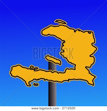 Haiti Map Warning Sign Image & Photo (Free Trial) | Bigstock