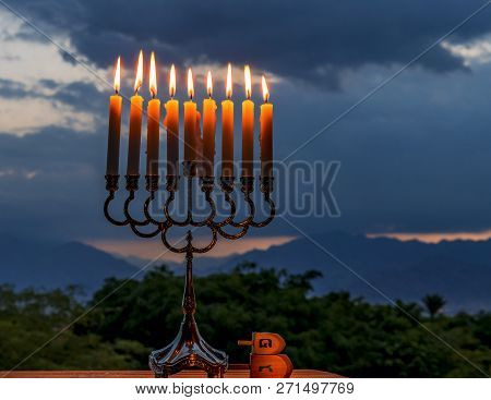 Menorah Burning Image & Photo (Free Trial) | Bigstock