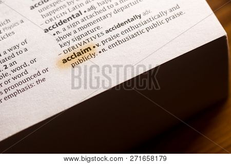 Word Phrase Acclaim Image & Photo (Free Trial) | Bigstock