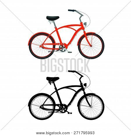 Cruiser Bicycle Color Vector & Photo (Free Trial) | Bigstock