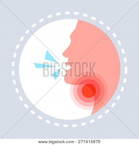 Painful Sore Throat Vector & Photo (Free Trial) | Bigstock