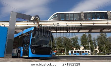 Blue Electric Bus Image & Photo (Free Trial) | Bigstock