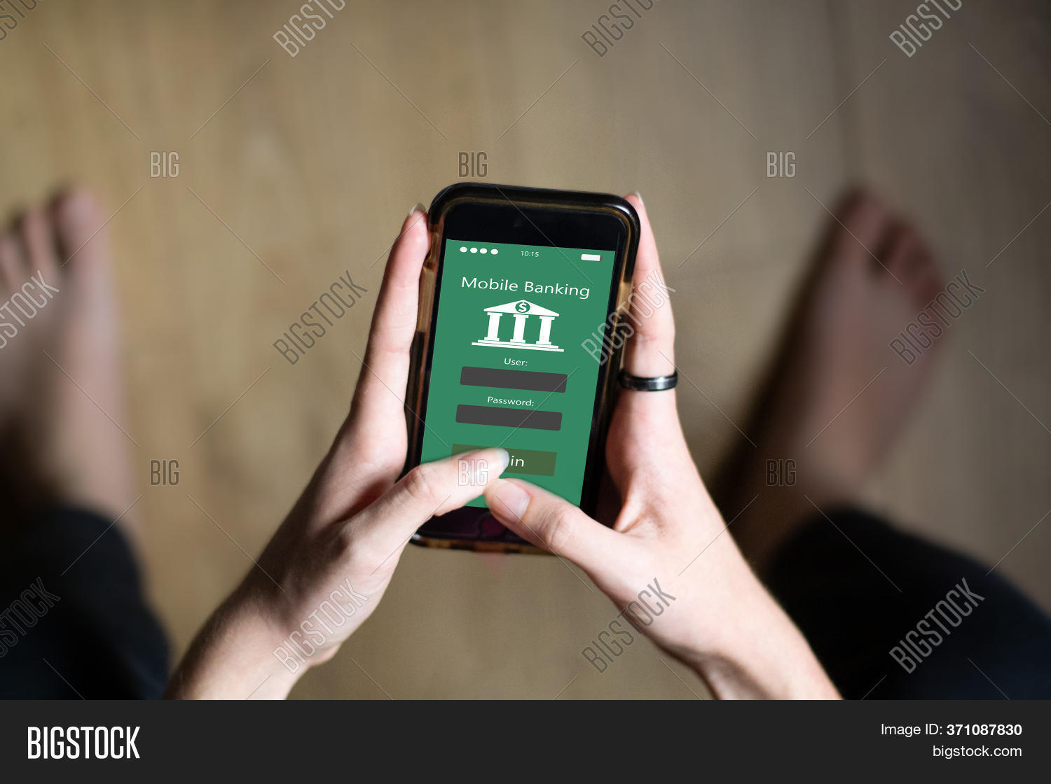 Woman Using Mobile Image & Photo (Free Trial) | Bigstock