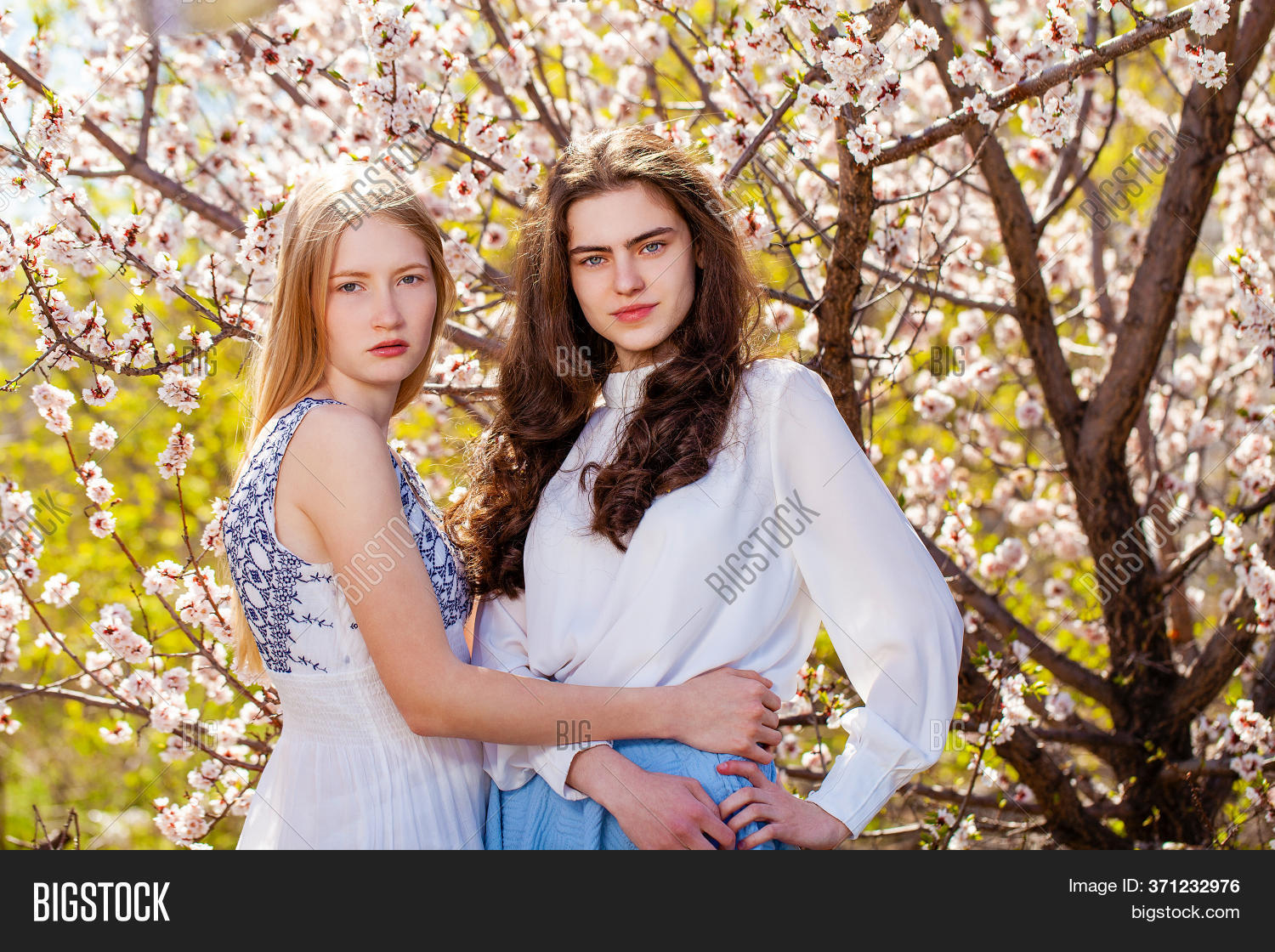 Two Happy Girls Posing Image & Photo (Free Trial) | Bigstock