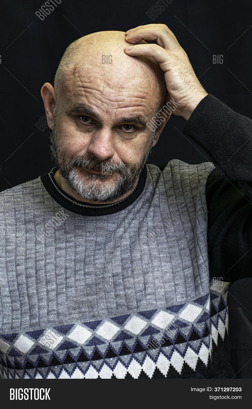 Bald Man Gray Beard On Image & Photo (Free Trial) | Bigstock