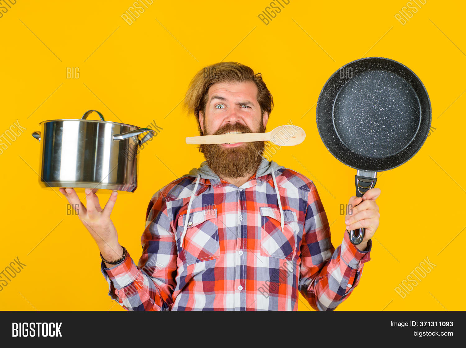 Crazy Chef. Man Frying Image & Photo (Free Trial) | Bigstock