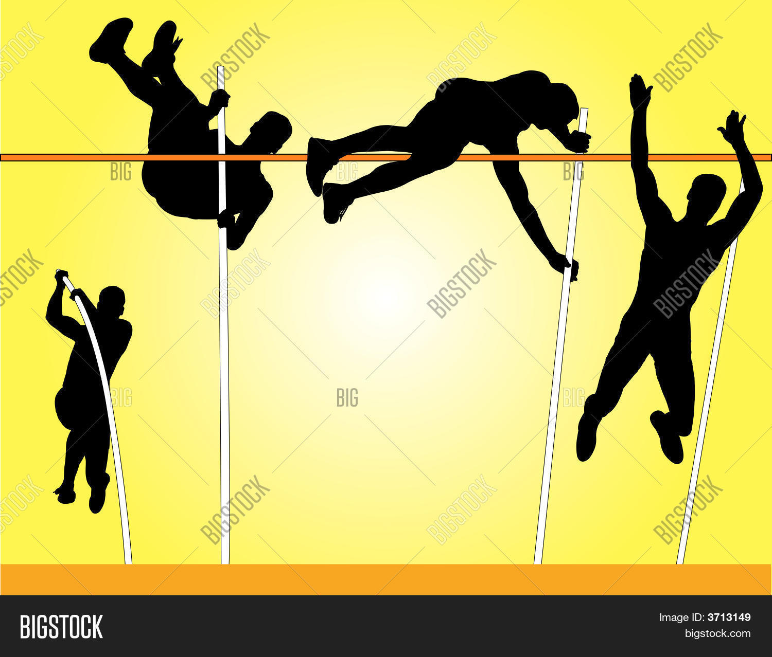 Pole Vault Vector Vector & Photo (Free Trial) | Bigstock