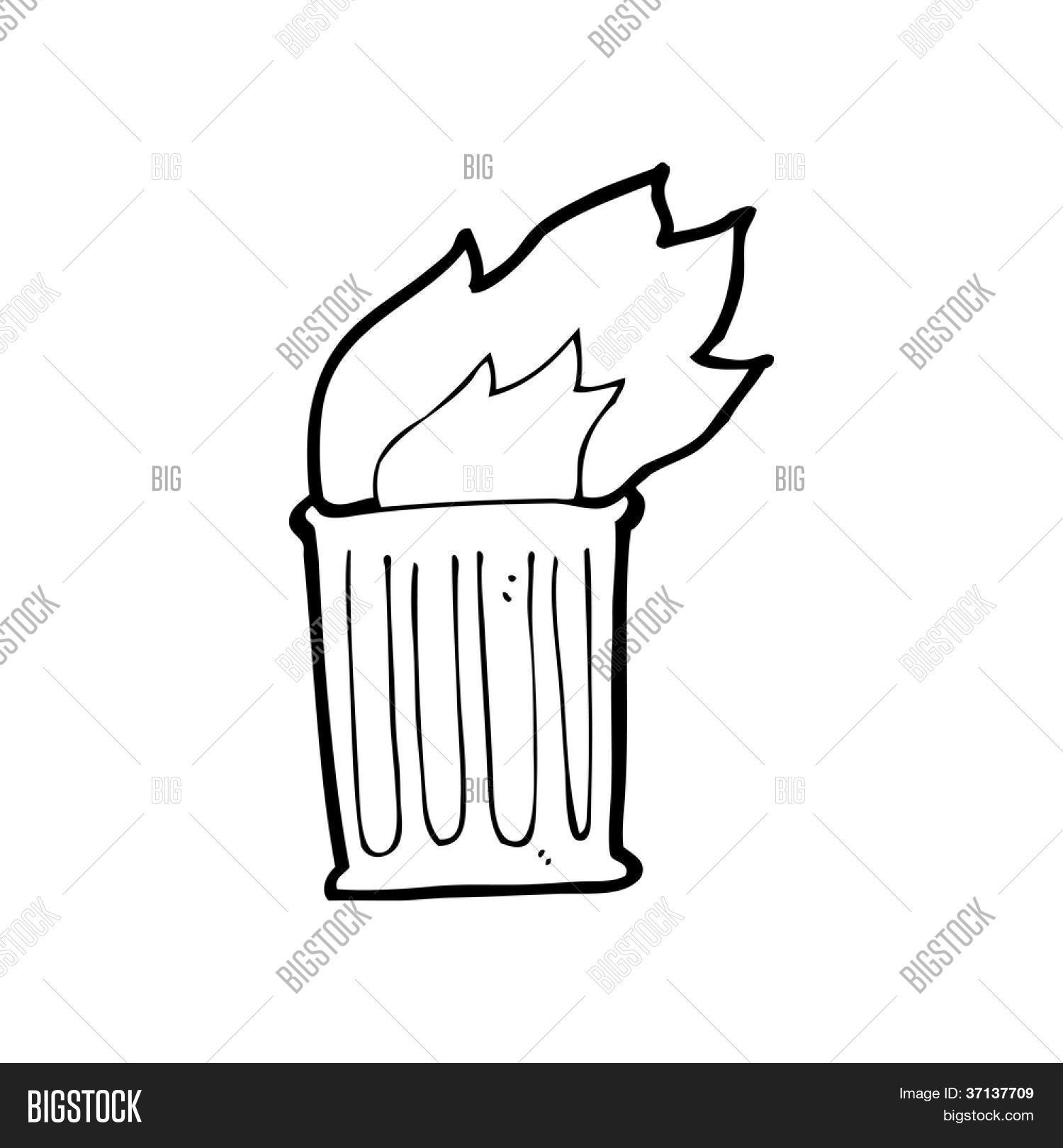 Cartoon Burning Trash Image & Photo (Free Trial) | Bigstock