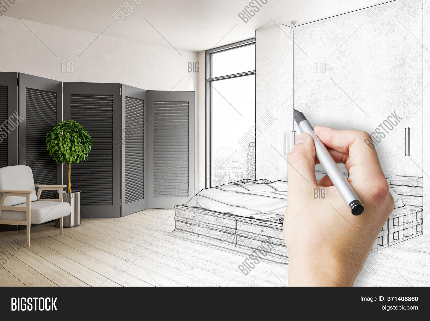 Hand Drawing Bedroom Image & Photo (Free Trial) | Bigstock