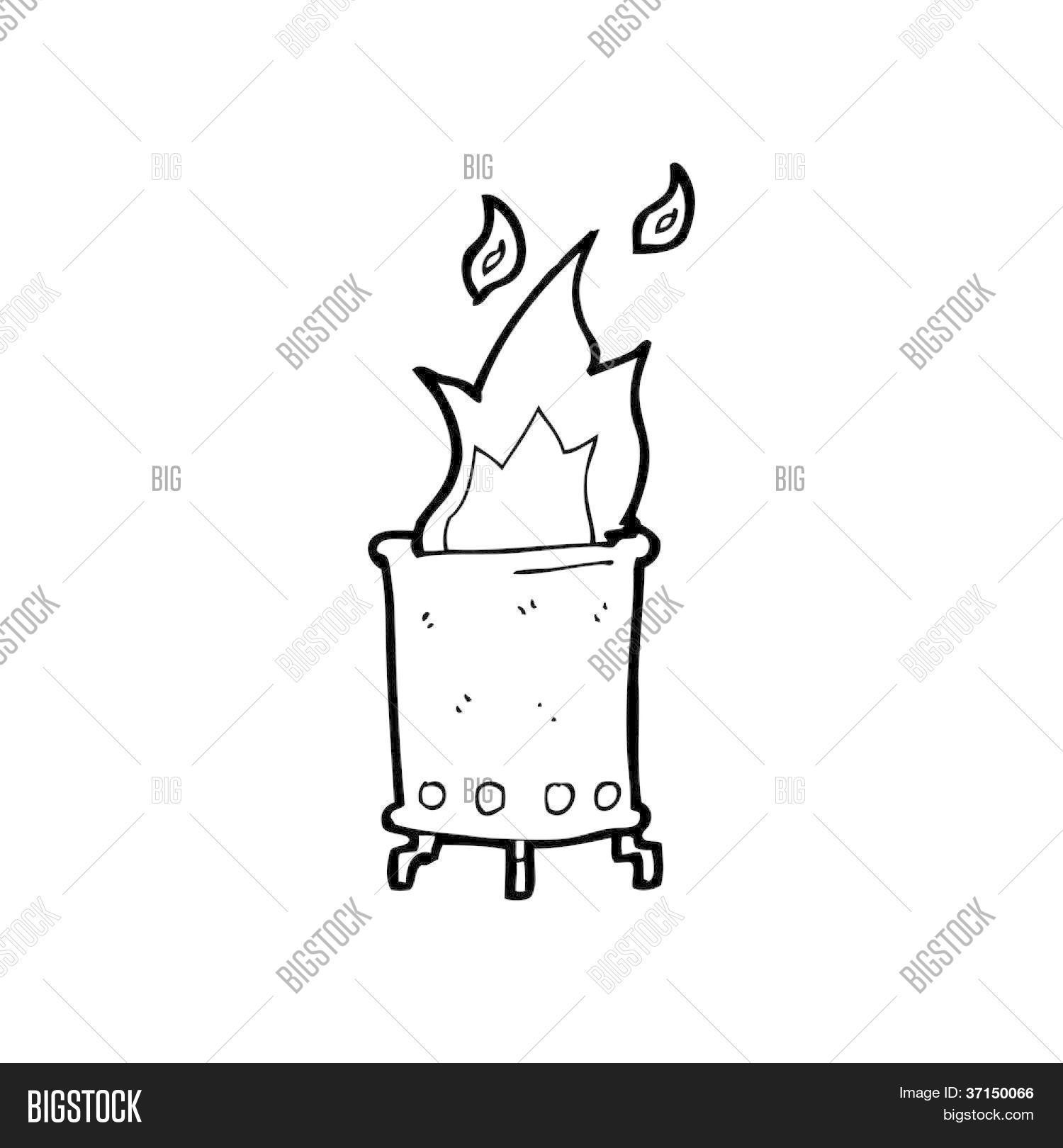 Cartoon Burning Trash Image & Photo (Free Trial) | Bigstock