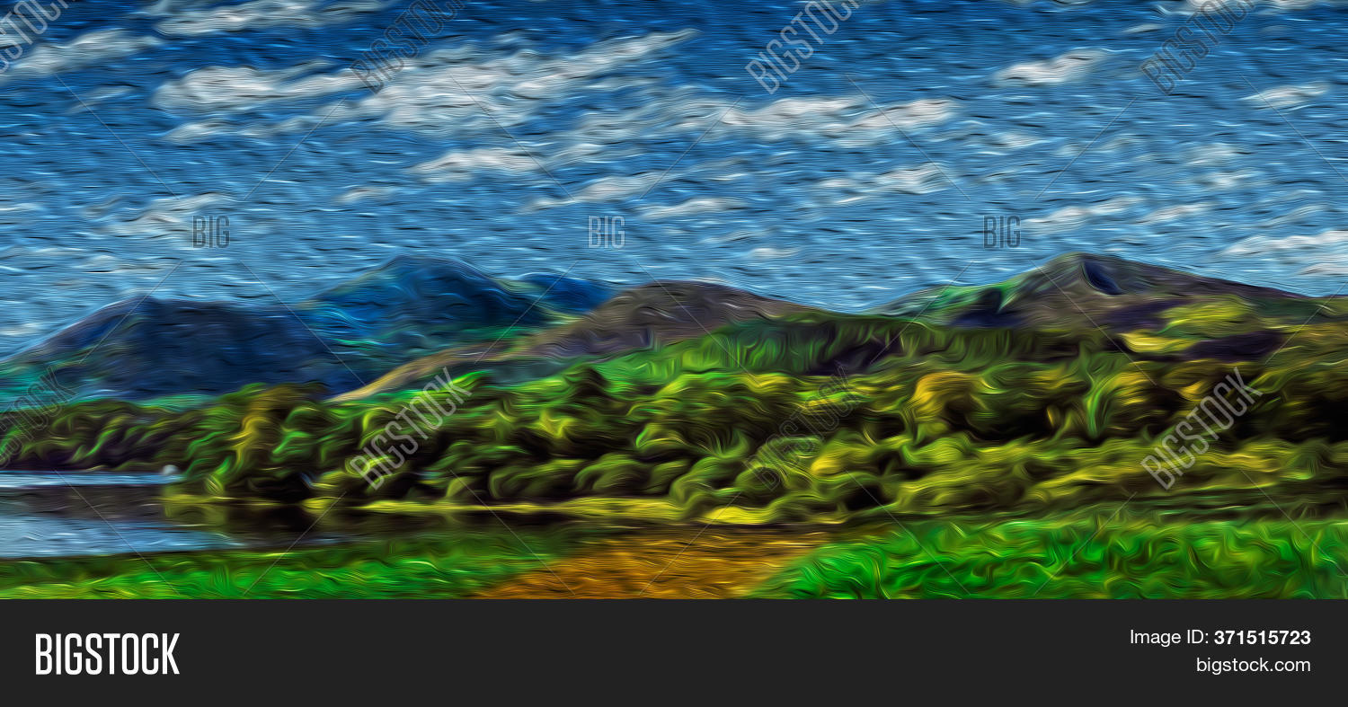 Hilly Landscape Trees Image & Photo (Free Trial) | Bigstock