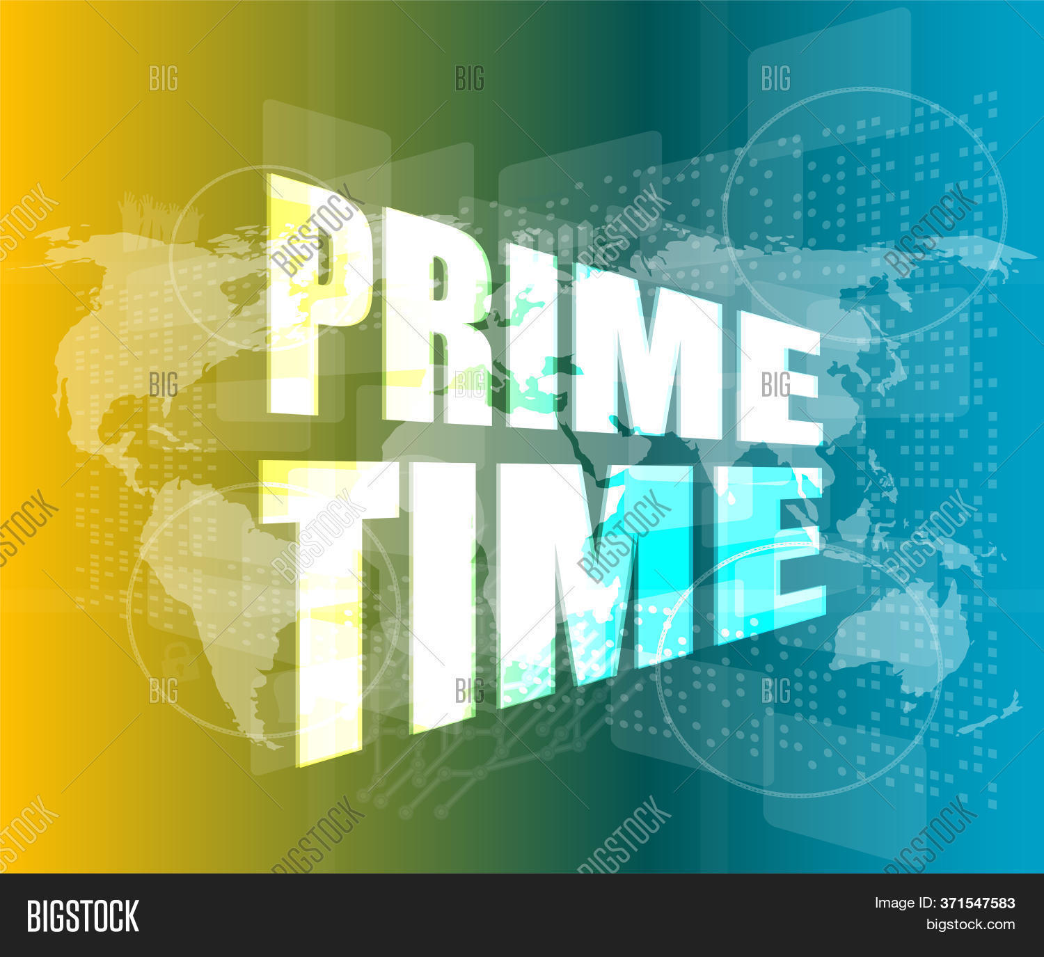 Prime Time Words On Image & Photo (Free Trial) | Bigstock