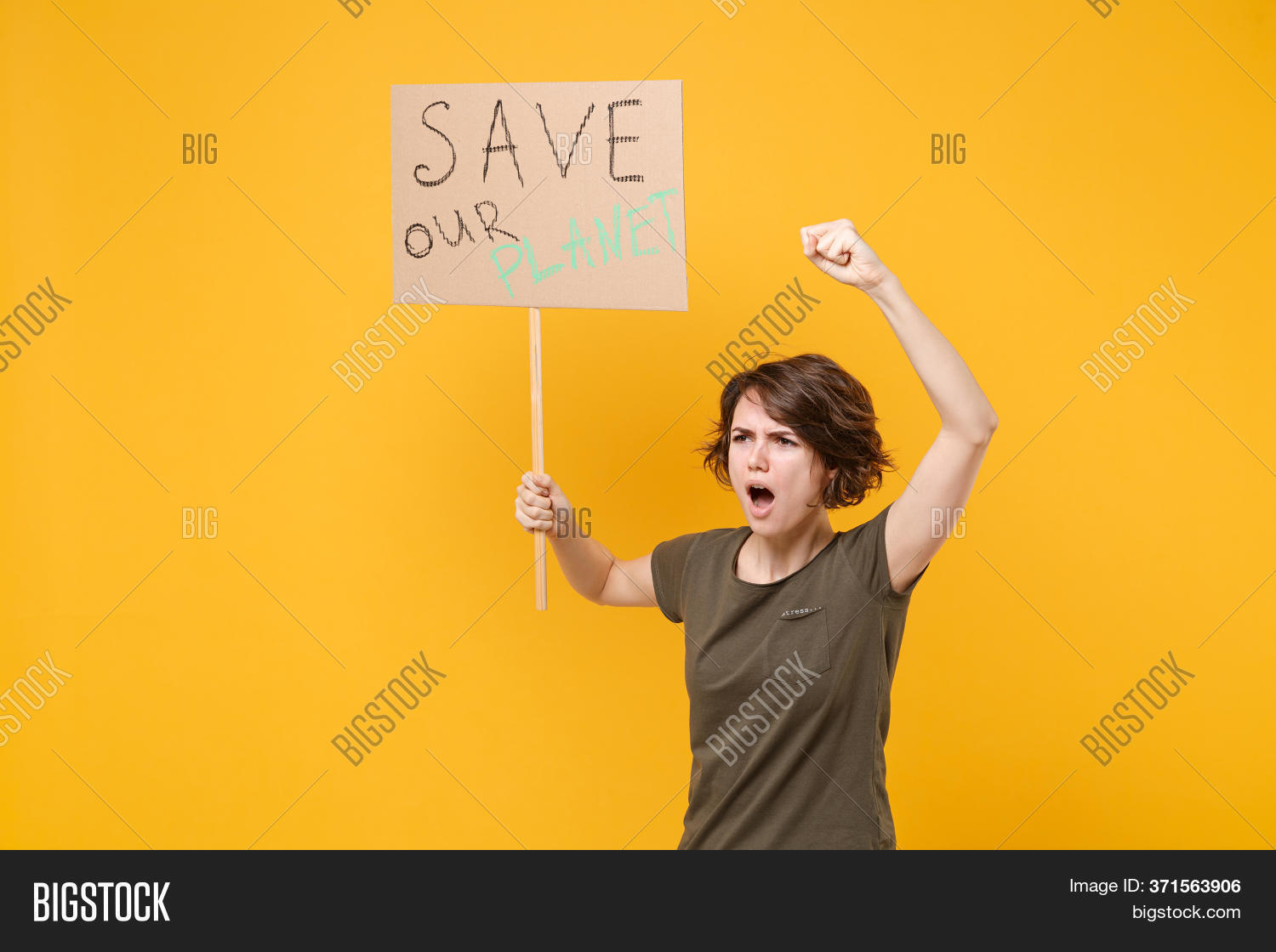 Angry Protesting Woman Image & Photo (Free Trial) | Bigstock