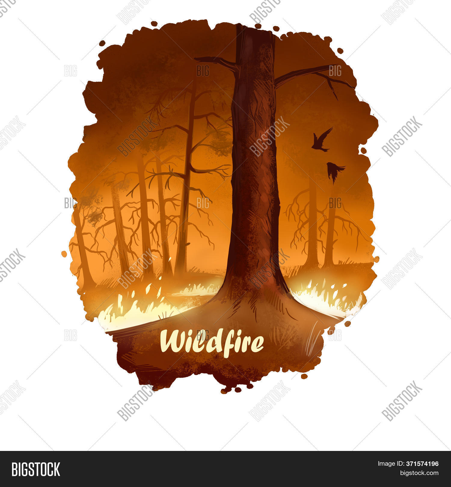 Wildfire Digital Art Image & Photo (Free Trial) | Bigstock