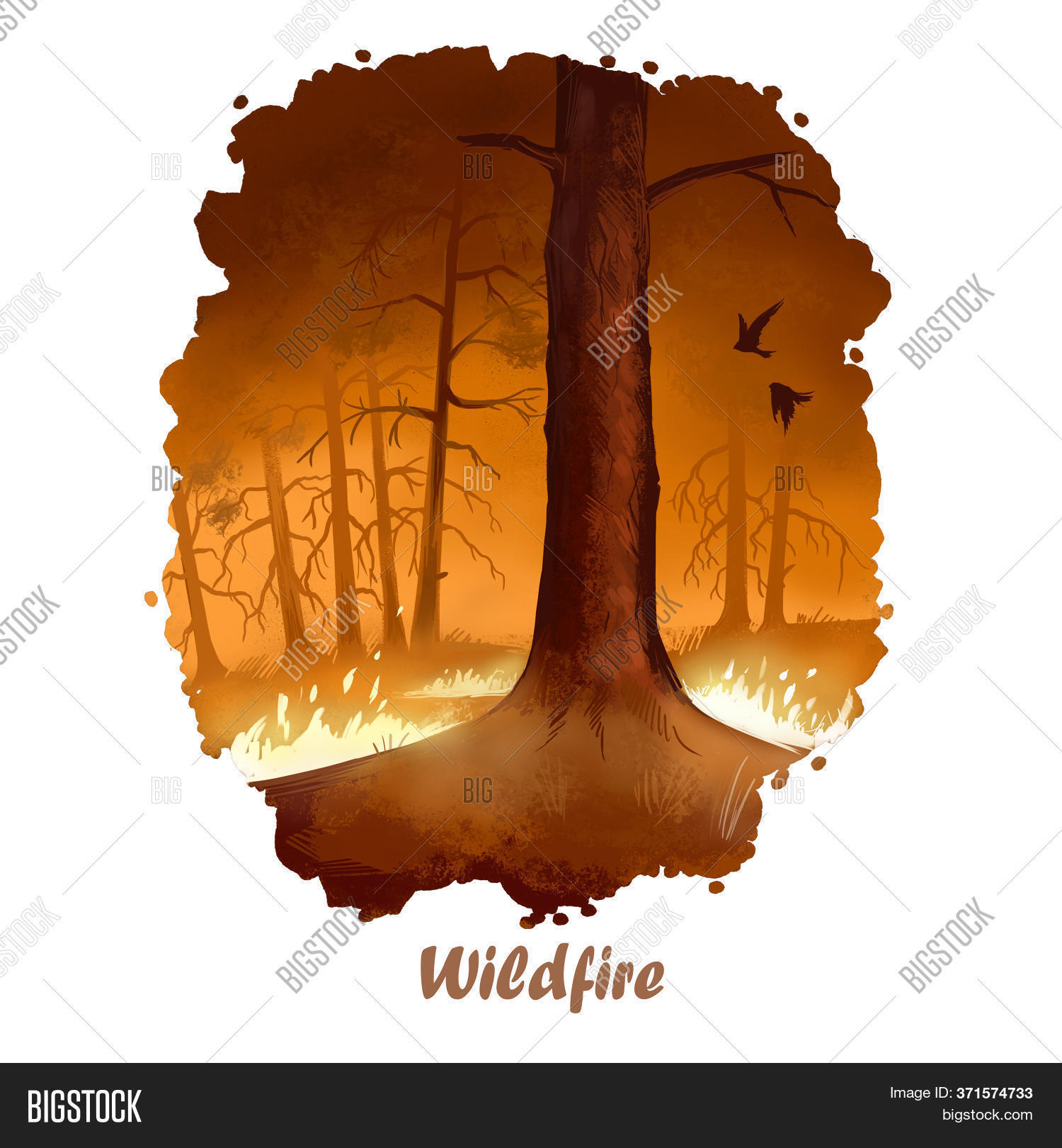 Wildfire Digital Art Image & Photo (Free Trial) | Bigstock