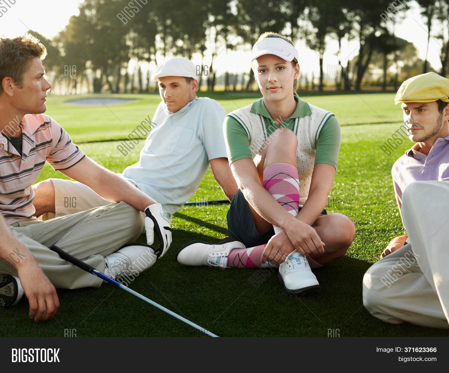 Four Young Golfers Image & Photo (Free Trial) | Bigstock