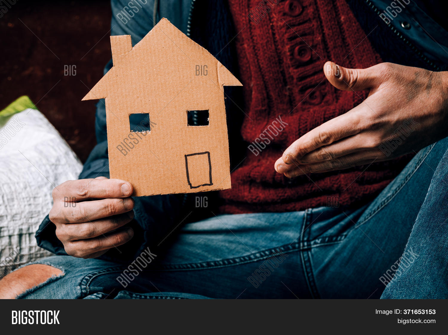 Homeless Person Holds Image & Photo (Free Trial) | Bigstock