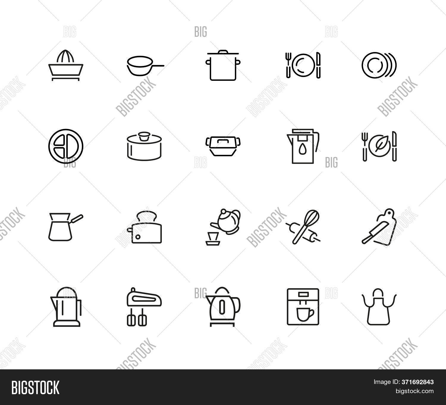 Kitchen Tool Icons. Image & Photo (Free Trial) | Bigstock