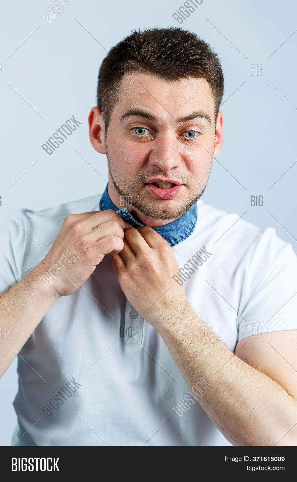 Man Fastens Button On Image & Photo (Free Trial) | Bigstock