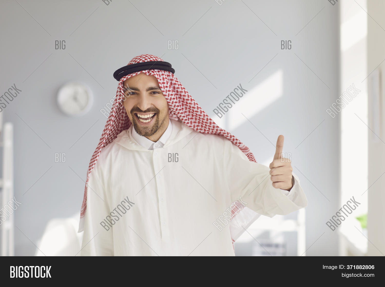 Happy Arab Man Raised Image & Photo (Free Trial) | Bigstock