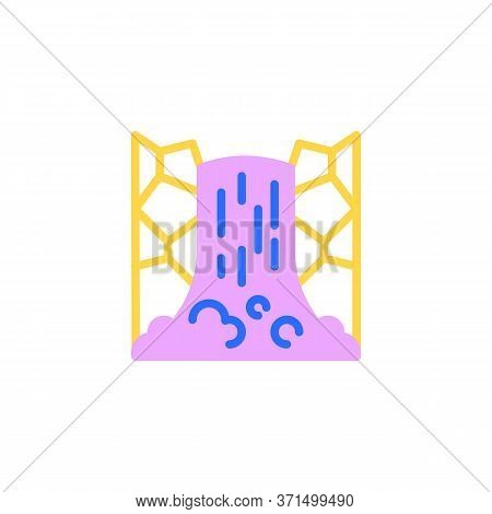 Waterfall Flat Icon, Vector & Photo (Free Trial) | Bigstock