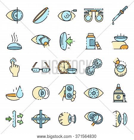 Contact Lens Icons Vector & Photo (Free Trial) | Bigstock