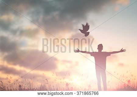 Happy Man Rise Hand Image & Photo (Free Trial) | Bigstock