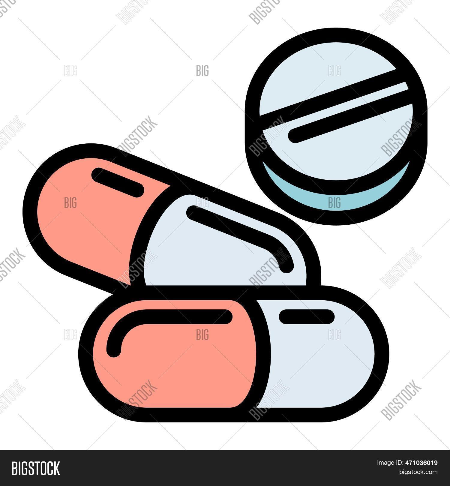 Capsule Pills Icon. Image & Photo (Free Trial) | Bigstock