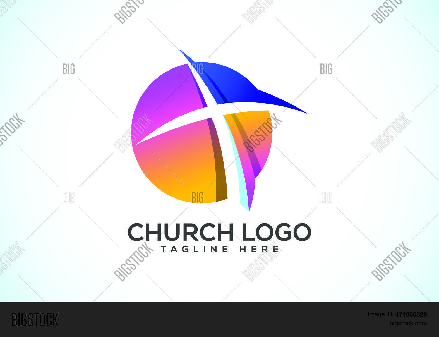 Church Colorful Logo Vector & Photo (Free Trial) | Bigstock