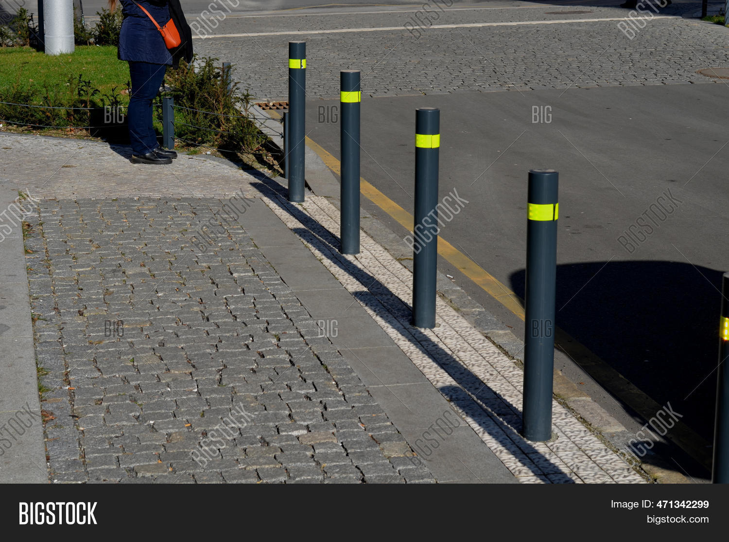 Gray Metal Bollards Image & Photo (Free Trial) | Bigstock