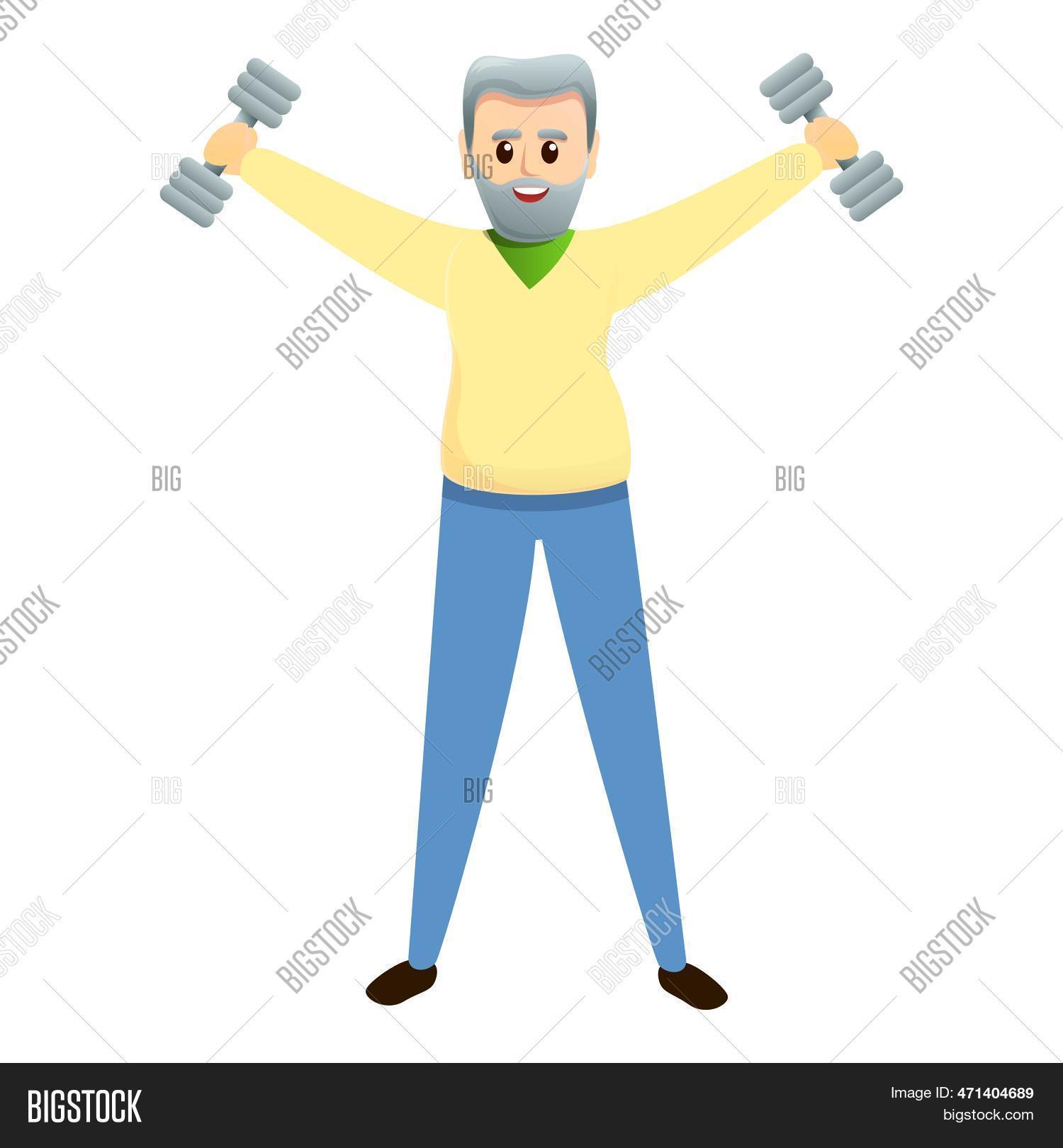 Grandpa Exercise Icon Image & Photo (Free Trial) | Bigstock