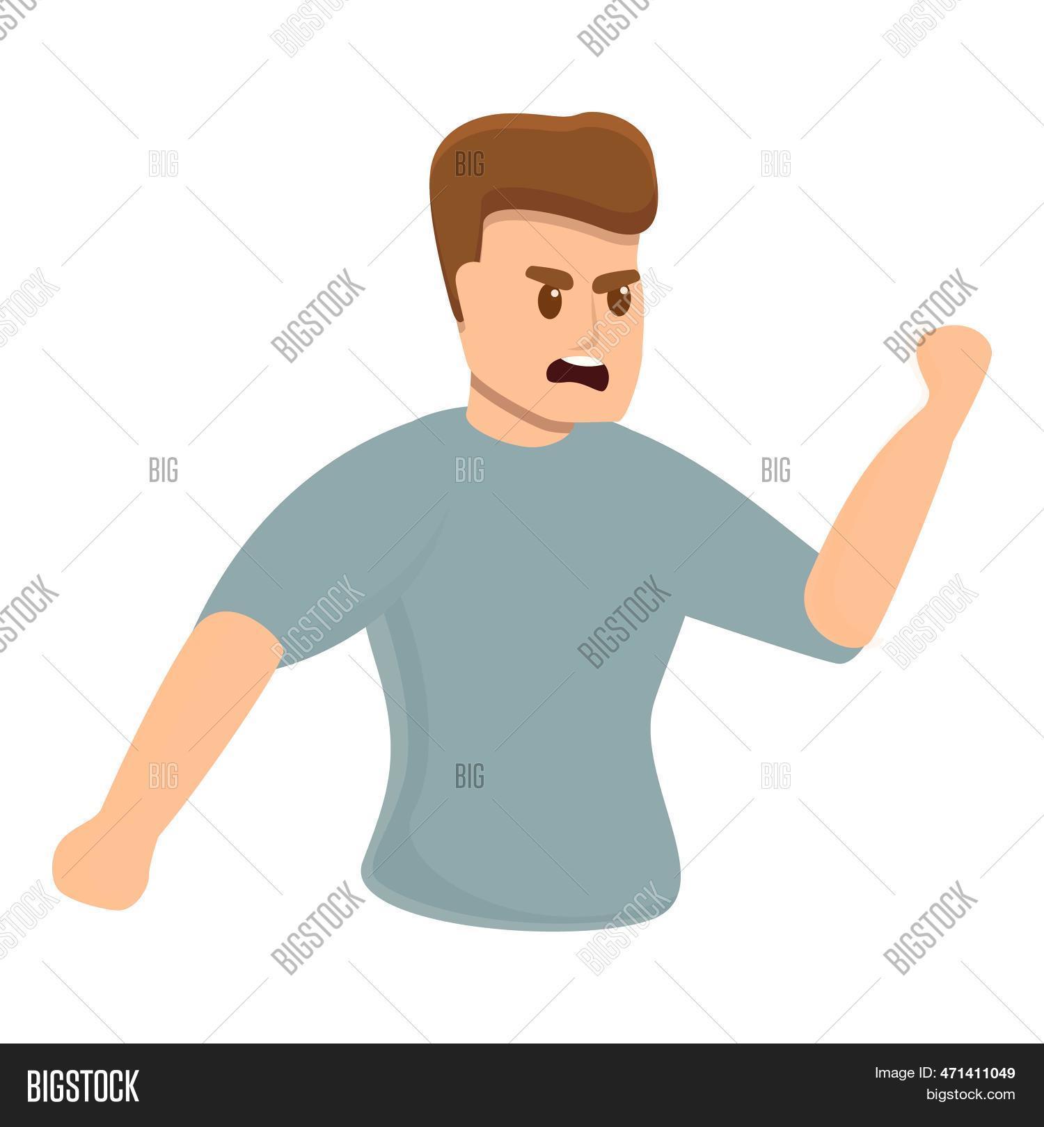 Rage Boy Icon. Cartoon Image & Photo (Free Trial) | Bigstock