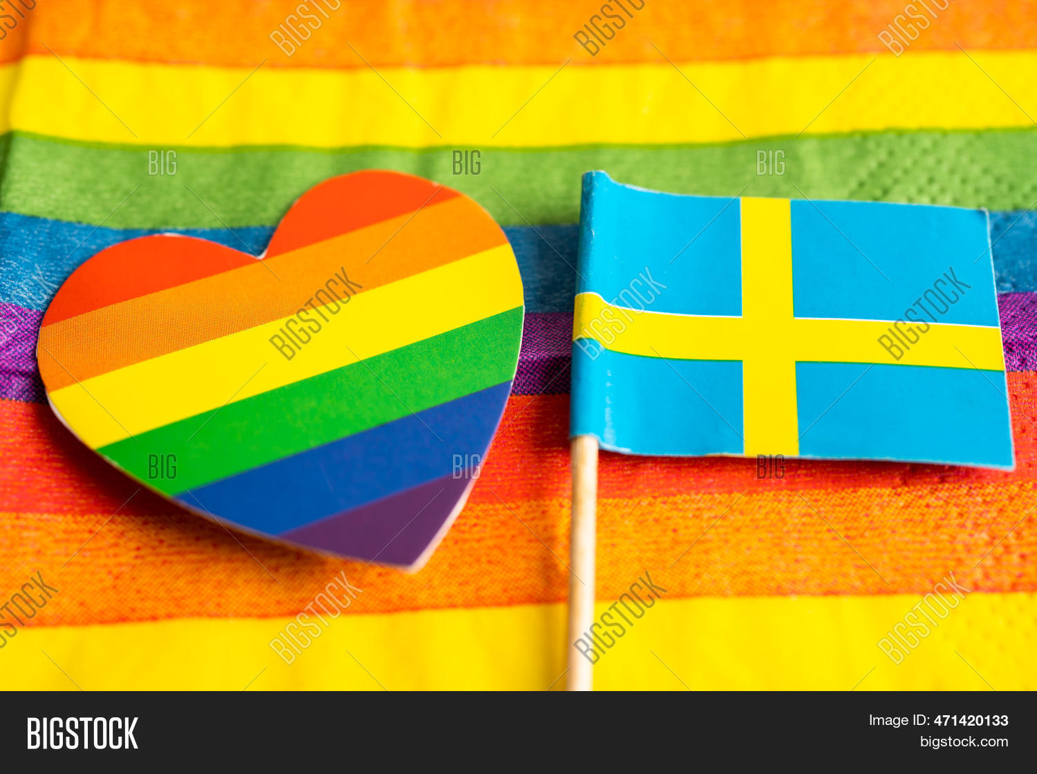 Sweden Flag On Rainbow Image & Photo (Free Trial) | Bigstock