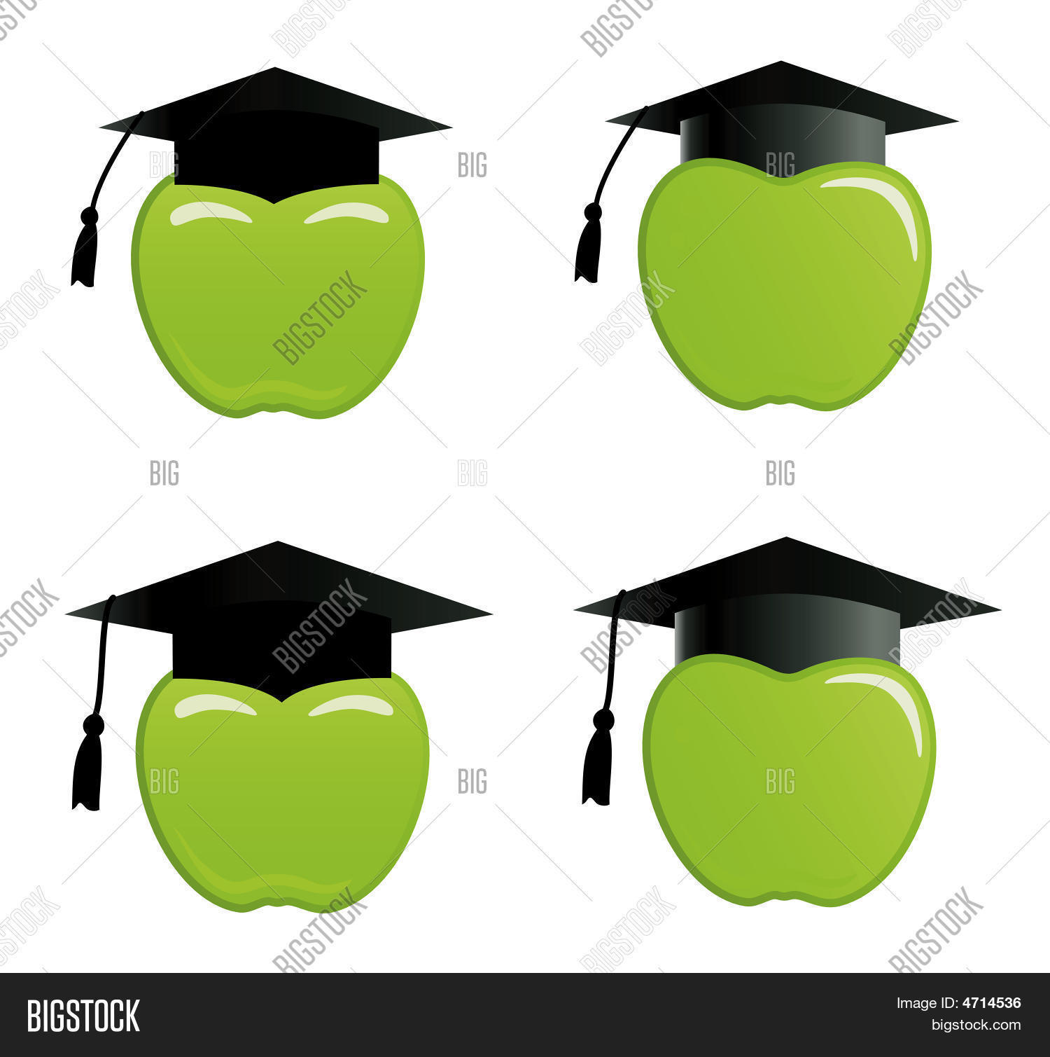 Apple Graduation Cap Vector & Photo (Free Trial) | Bigstock