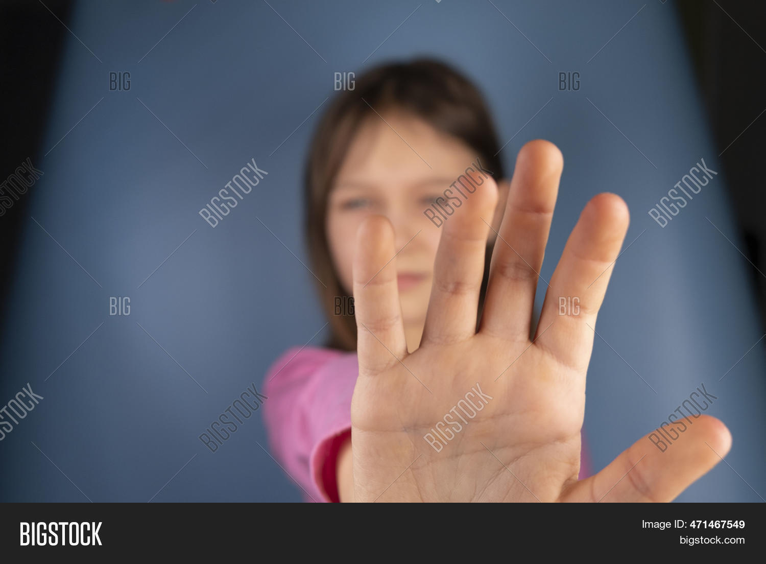 Girl Showing Stop Sign Image & Photo (Free Trial) | Bigstock
