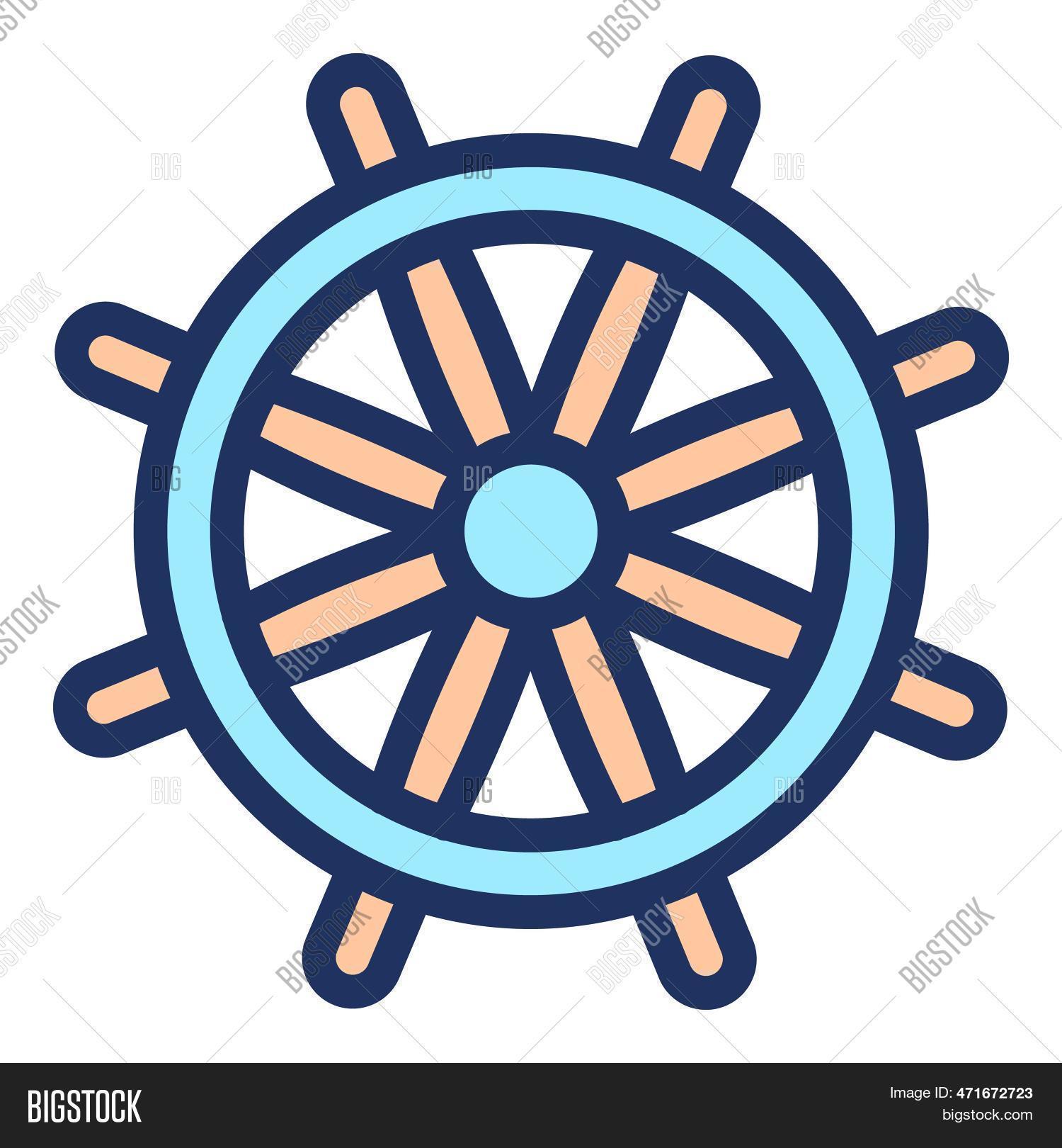 Ship Wheel Icon. Image & Photo (Free Trial) | Bigstock