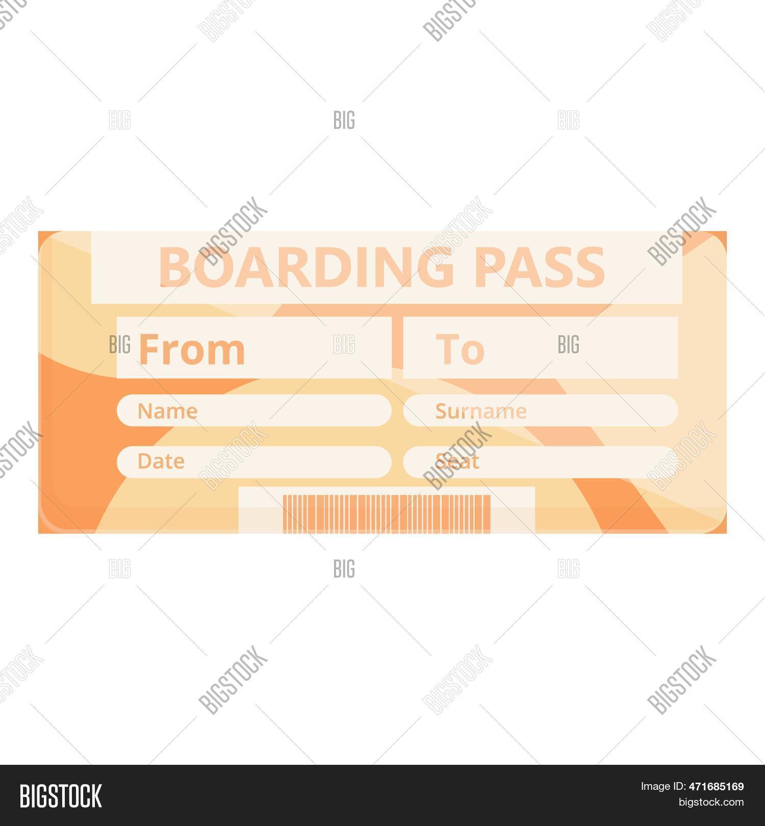 Flight Boarding Pass Image & Photo (Free Trial) | Bigstock