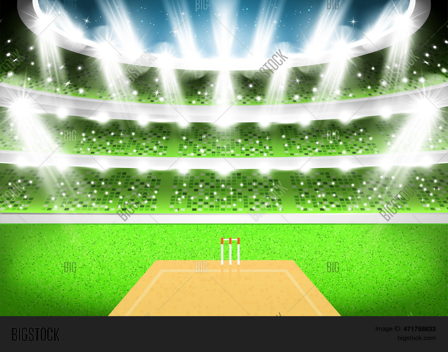Cricket Stadium Vector & Photo (Free Trial) | Bigstock