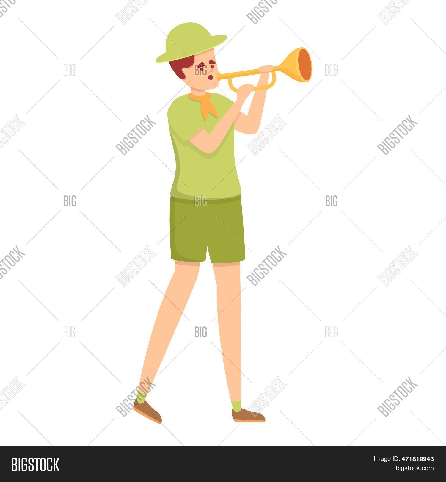Scouting Boy Trumpet Image & Photo (Free Trial) | Bigstock