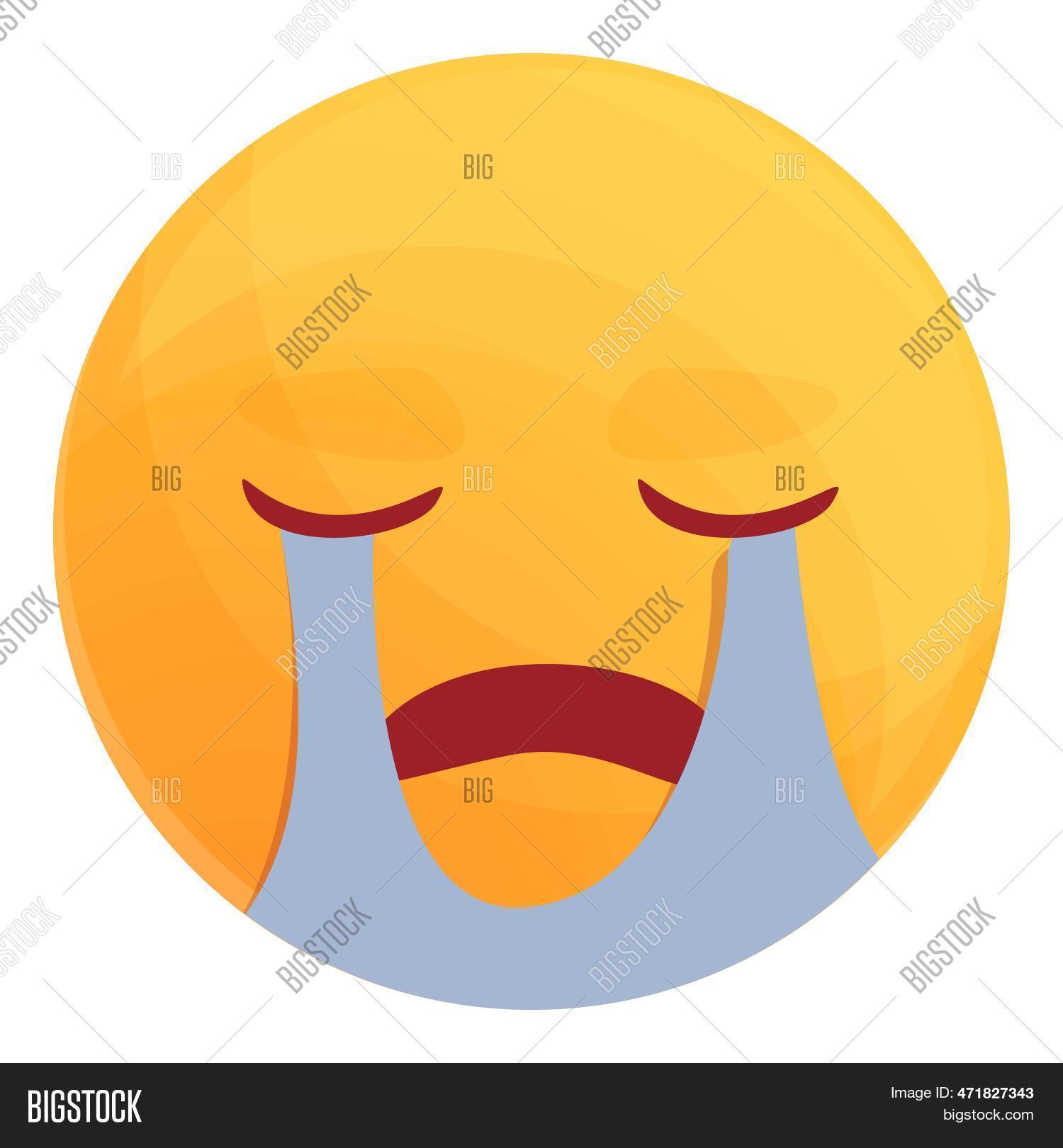 Crying Emoticon Icon. Image & Photo (Free Trial) | Bigstock