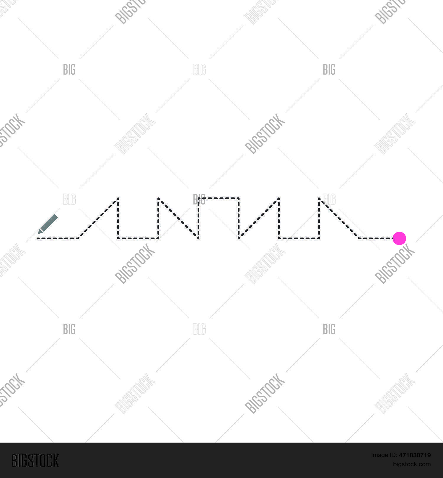 Tracing Lines Dotted Vector & Photo (Free Trial) | Bigstock